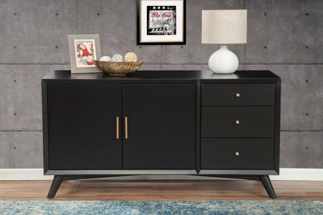 Flynn Sideboard, Black - Midcentury - Buffets And Sideboards - by ...