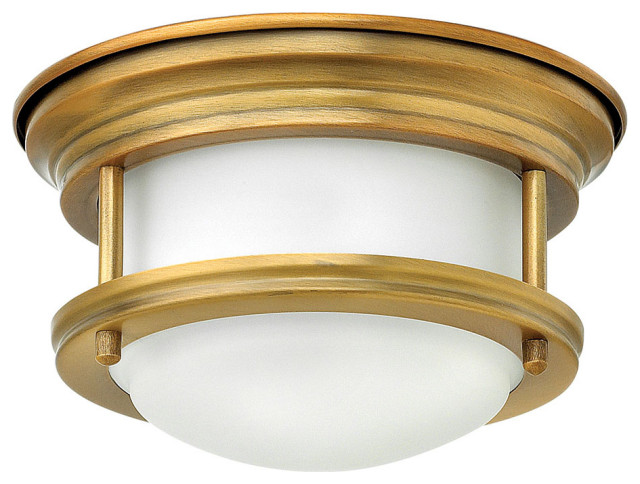 Hinkley 3308BR Mini Flush Mount, Dark Bronze, Light Brass ...