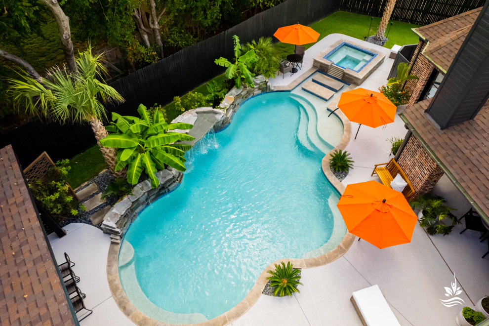 Tropical Rainforest - Asian - Swimming Pool & Hot Tub - Dallas - by ...