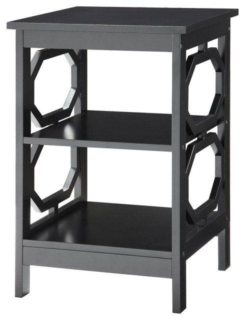 Omega End Table With Shelves - Transitional - Side Tables And End ...