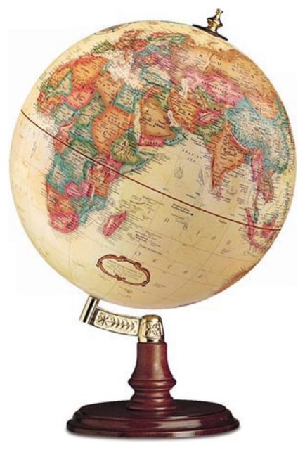 Cranbrook, 12" Antique Desk Globe - Traditional - World Globes - by ...