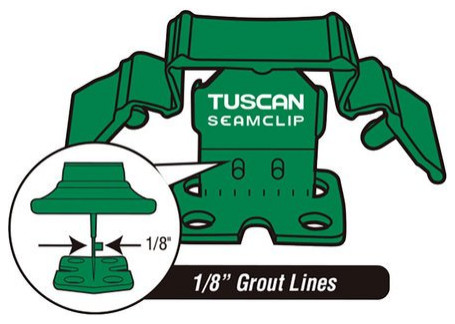 Tuscan Seamclip Green for Gauged Tiles 3/8" to Less Than 1/2" Thick ...