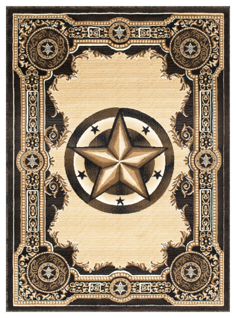 Allstar Western Area Rug Texas Star design, 8x10 - Southwestern - Area ...