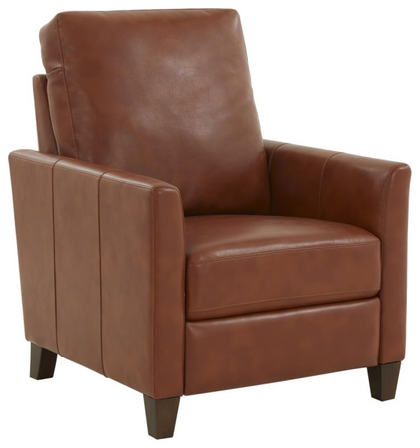 Penny Caramel Faux Leather Modern Recliner - Modern - Recliner Chairs ...