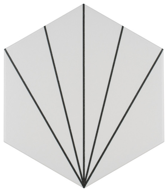 Aster Hex Encaustic Porcelain Floor and Wall Tile - Contemporary - Wall ...