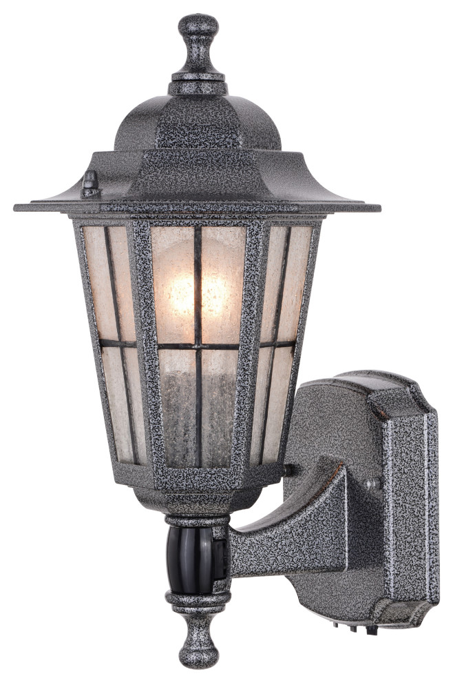 York Motion Sensor Dusk to Dawn Wall Light With Clear Glass ...