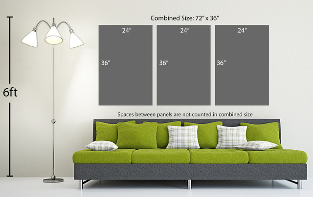 Pink Cherry Tree Blossom Metal Print Wall Art, 3 Panel Split, Triptych ...