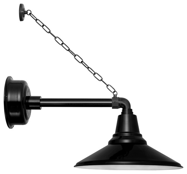 Calla Barn Light With Metropolitan With Chain Arm, 16" - Farmhouse ...