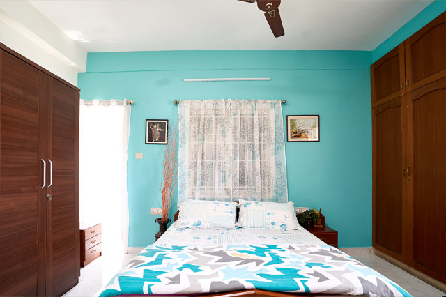 A bright and colourful home in Chennai - Modern - Bedroom - Chennai ...