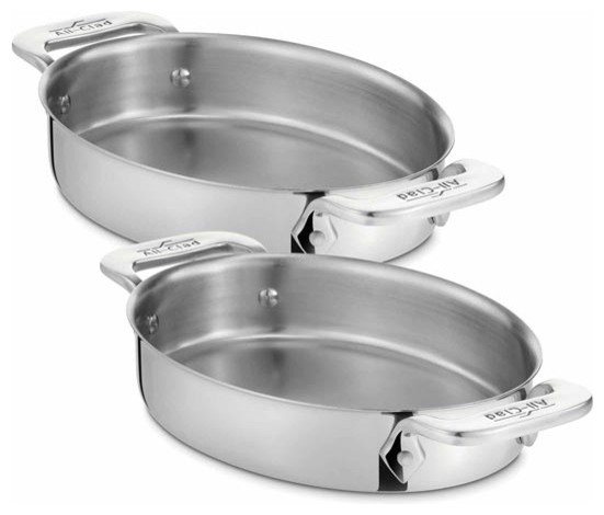 All Clad SS Oval Bakers, Set of 2, 2 pc. - Contemporary - Baking Dishes ...
