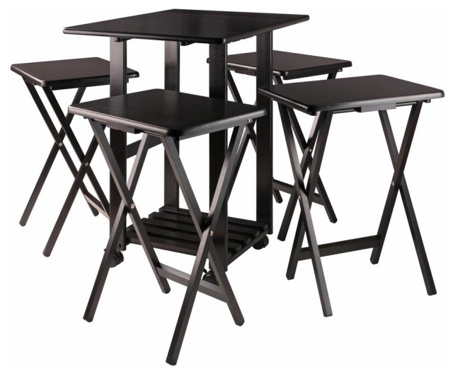 Sophia 5-Pc Snack Table Set, Coffee - Contemporary - Entertainment ...