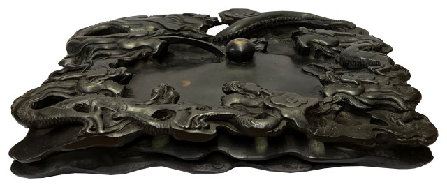 Chinese Oriental Black Color Dimensional Dragon Ink Well Pad Display ...