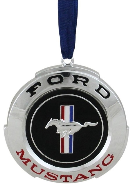 3" "Ford Mustang" GT Logo Plated Christmas Tree Ornament - Contemporary ...
