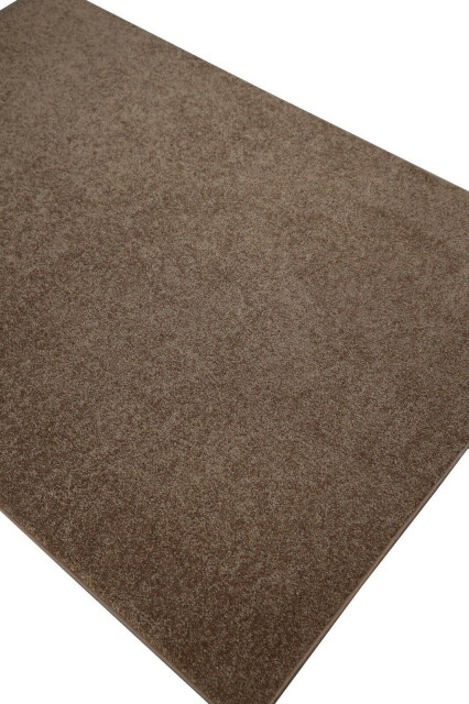 Furnish My Place Brown Solid Color Rug Made In Usa, 3' x 6' Oval ...