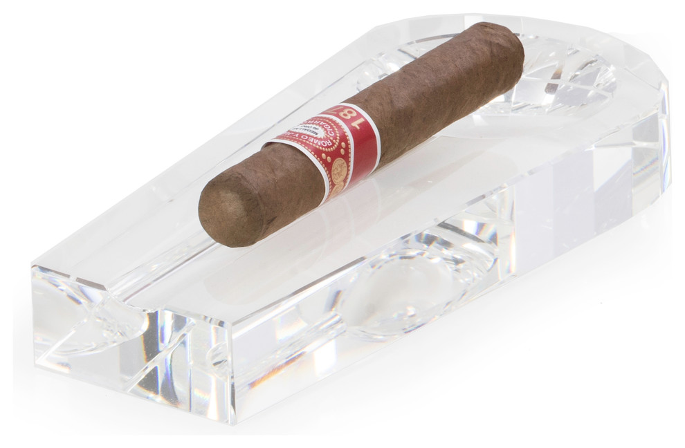 Bey Berk Crystal Single Cigar Ashtray - Contemporary - Decorative ...