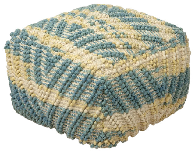 Textured Zigzag Pouf - Contemporary - Floor Pillows And Poufs - by Best ...
