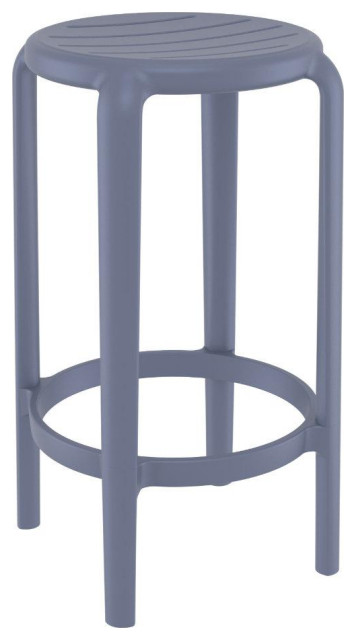 Tom Resin Counter Stool Dark Gray - Contemporary - Dining Chairs - by ...