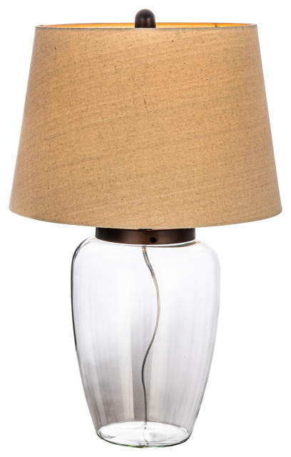 Glass Fillable Table Lamp With Shade - Transitional - Table Lamps - by ...