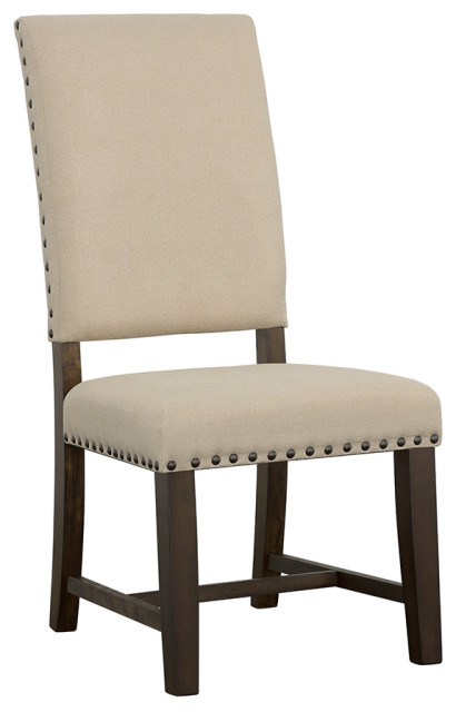 Twain Upholstered Side Chairs Beige, Set of 2 - Transitional - Dining ...