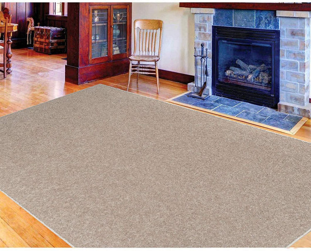 Broadway Collection Solid Color Area Rugs, Beige, 5' x 7 ...