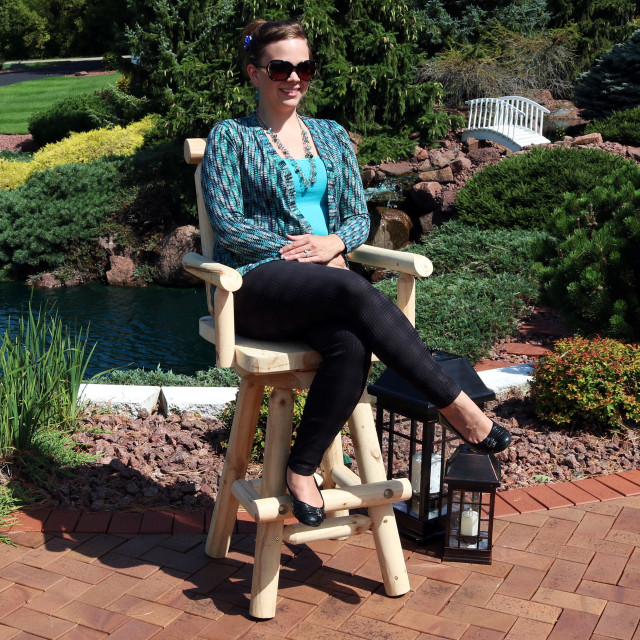 Sunnydaze Rustic Bar Stool - Log Style Unfinished Wood - Multiple ...