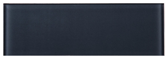Baker Large Glass Subway Tile, Dark Gray, Sample - Contemporary - Wall ...