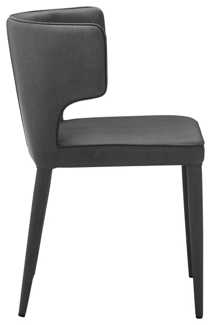 Elite Living Melore Wingback Upholstered Dining Side Chair - Midcentury ...