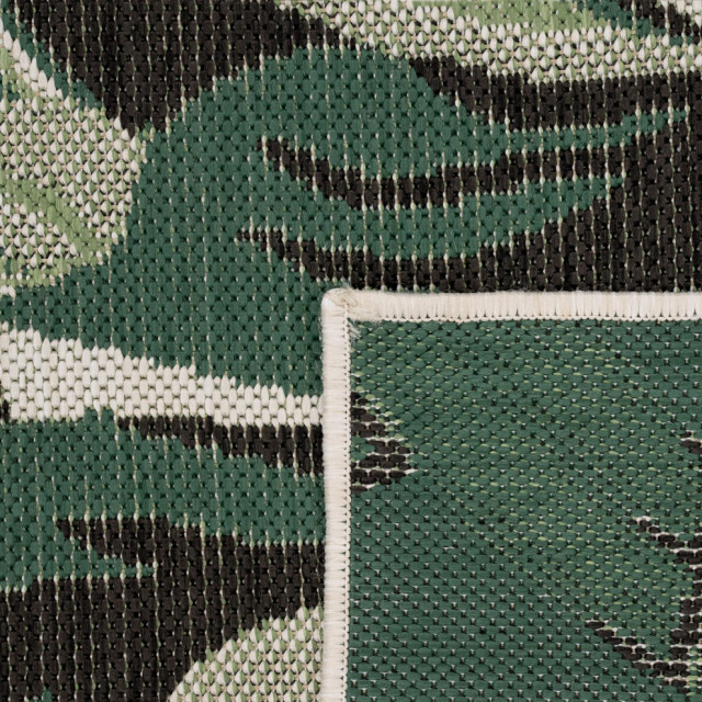 In- & Outdoor Rug With Palm Trees, Green, 3'11"x5'7" - Tropical ...