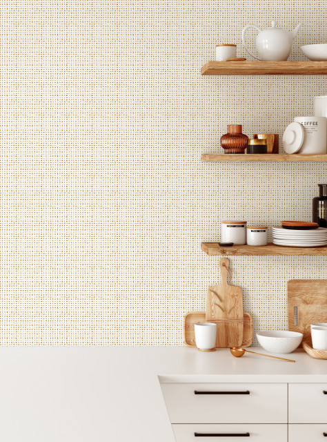 Burlap Hash Pattern Peel and Stick Vinyl Wallpaper, 24"w X 108"h ...