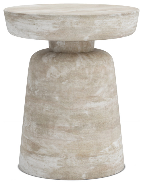 Robbie SOLID MANGO WOOD Accent Table - Farmhouse - Side Tables And End ...