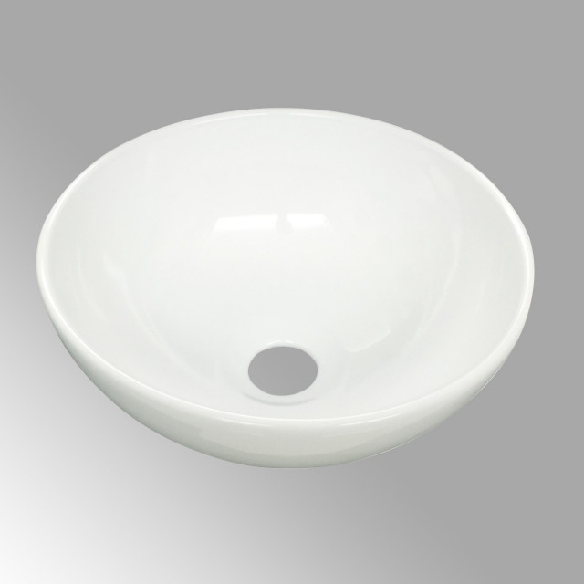 Small Round Bathroom Sink Countertop Vanity Vessel Sink 11.25" L ...