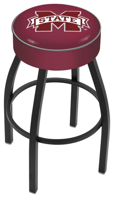 Holland L8B1 Mississippi State 25" Swivel Counter Stool - Black ...