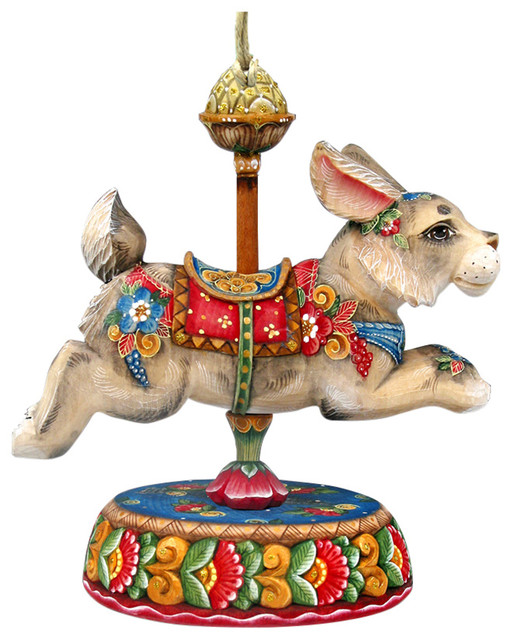 Carousel Bunny Decor - Contemporary - Outdoor Holiday Decorations - by ...