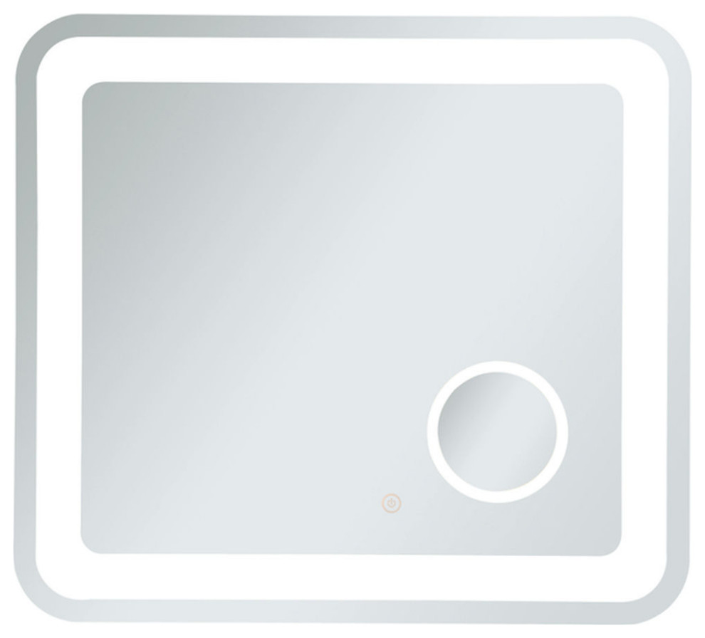 Lux 27Inx30In Hardwired Led Mirror With Magnifier - Modern - Bathroom ...