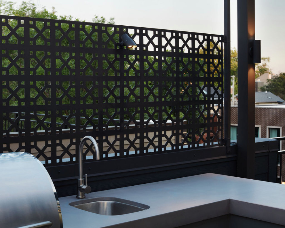 Bucktown Covered Rooftop Deck & Garden - Modern - Deck - Chicago - by ...