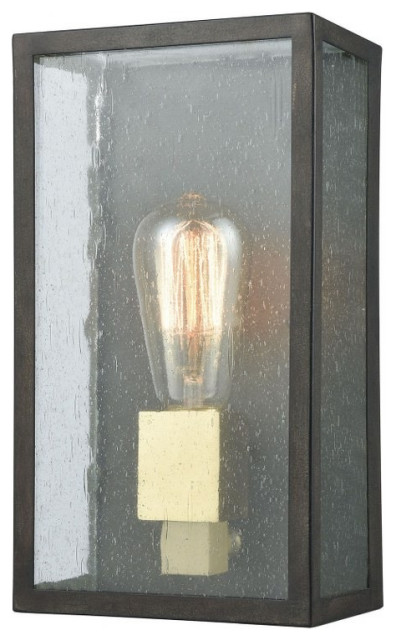 Contemporary One Light Outdoor Rectangular Wall Lantern - Mid-Century Modern - Transitional ...