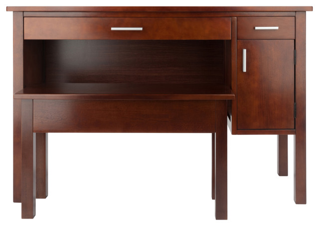 Emmett 2-Pc Desk Set w/ Bench, Walnut - Transitional - Desks And ...