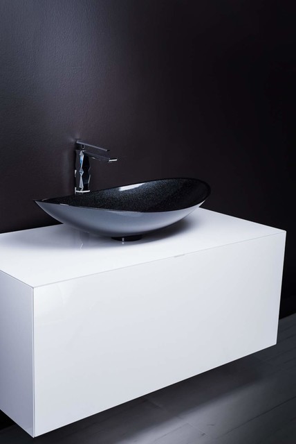 Dora Lacquered Vanity, White, 42 - Modern - Bathroom Vanities And Sink ...