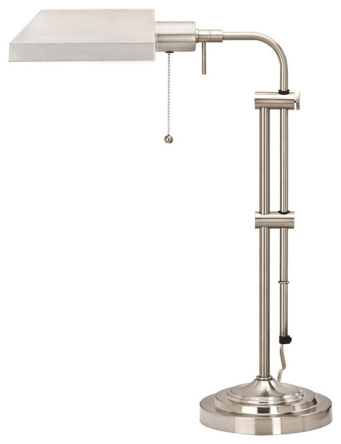 Benzara BM225084 Metal Rectangular Desk Lamp with Adjustable Pole ...