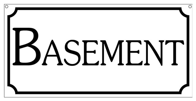 Basement, Aluminum Retro House Community Play Prop Sign, 6"x12 ...