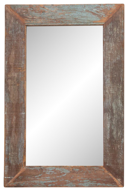 Rustic Reclaimed Framed Mirror - Farmhouse - Mirrors - by De-cor | Houzz