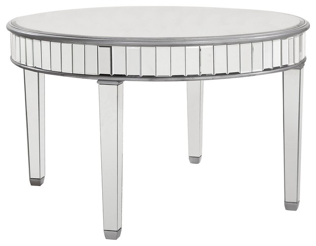 Elegant Contempo Round Dining Table Hand Rubbed Antique Silver ...