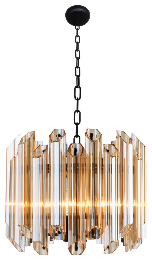 Harmonie Amber Glass Fixture - Contemporary - Pendant Lighting - by ...