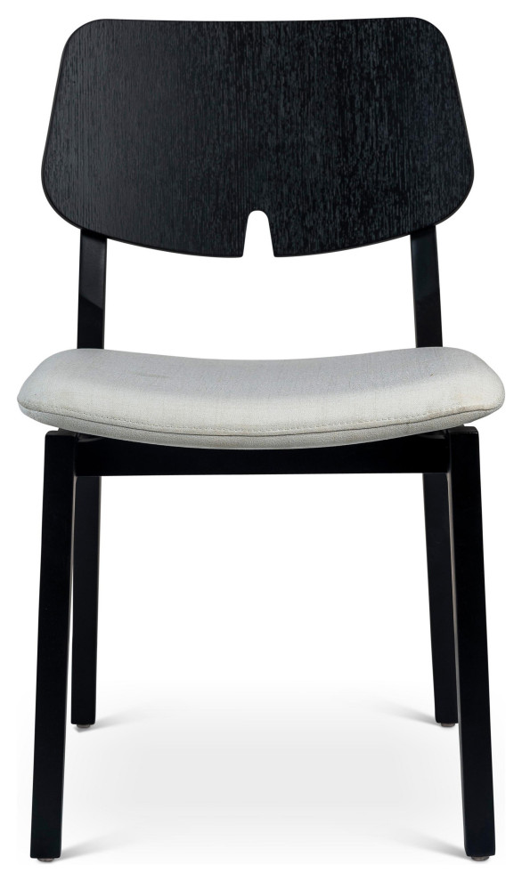 Modern Brazilian, Beth, Side Chair, Alabaster Seat, Ebano Frame ...