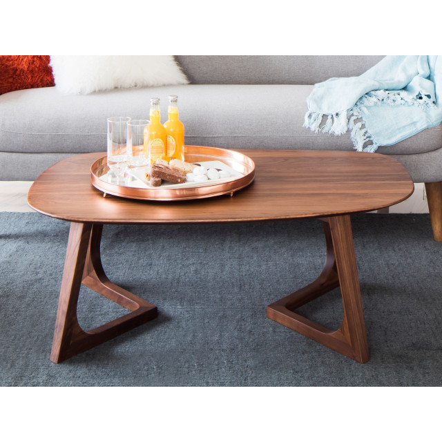 42 Inch Coffee Table Small Brown Mid-Century Modern - Midcentury ...