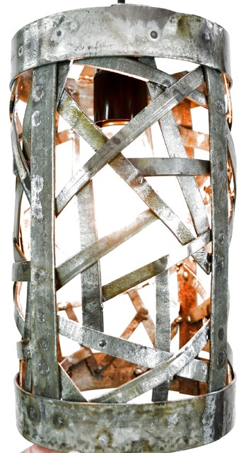 Wine Barrel Pendant Light - Valiina - Made from CA wine barrel rings ...