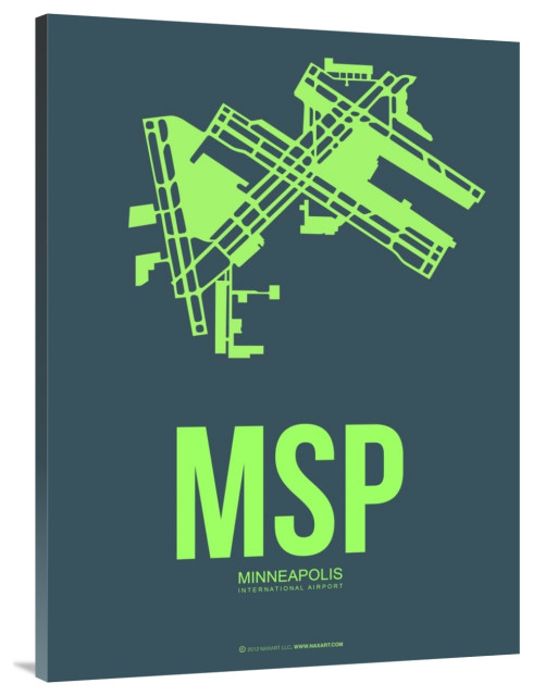"MSP Minneapolis Poster 2" Fine Art Print, 36" x 48" - Modern - Prints ...
