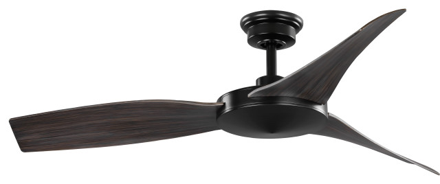 Luxury Modern Ceiling Fan, Midnight Black - Transitional - Ceiling Fans ...