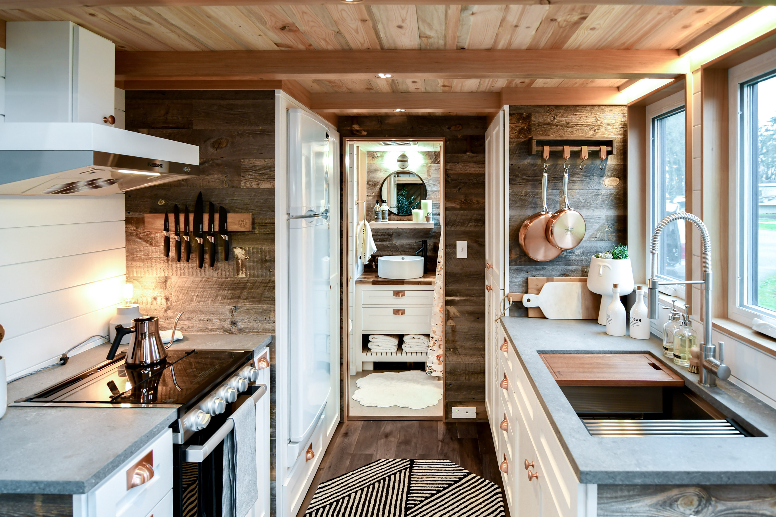 Wooden Tiny House Kitchens