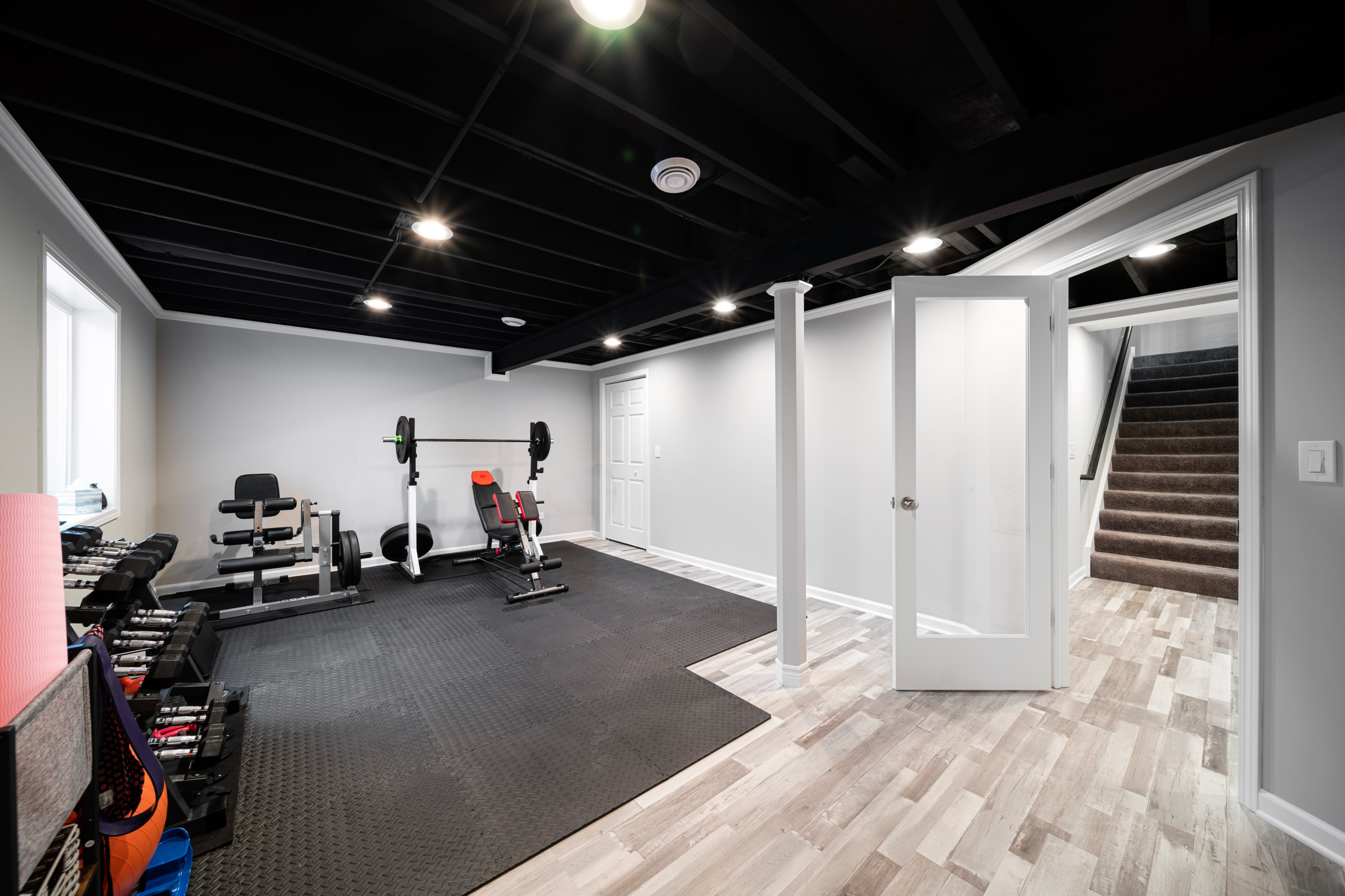 Industrial Home Gym Ceiling